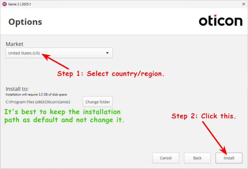 Oticon Genie 2 Installation Guide - Hearing aid Software